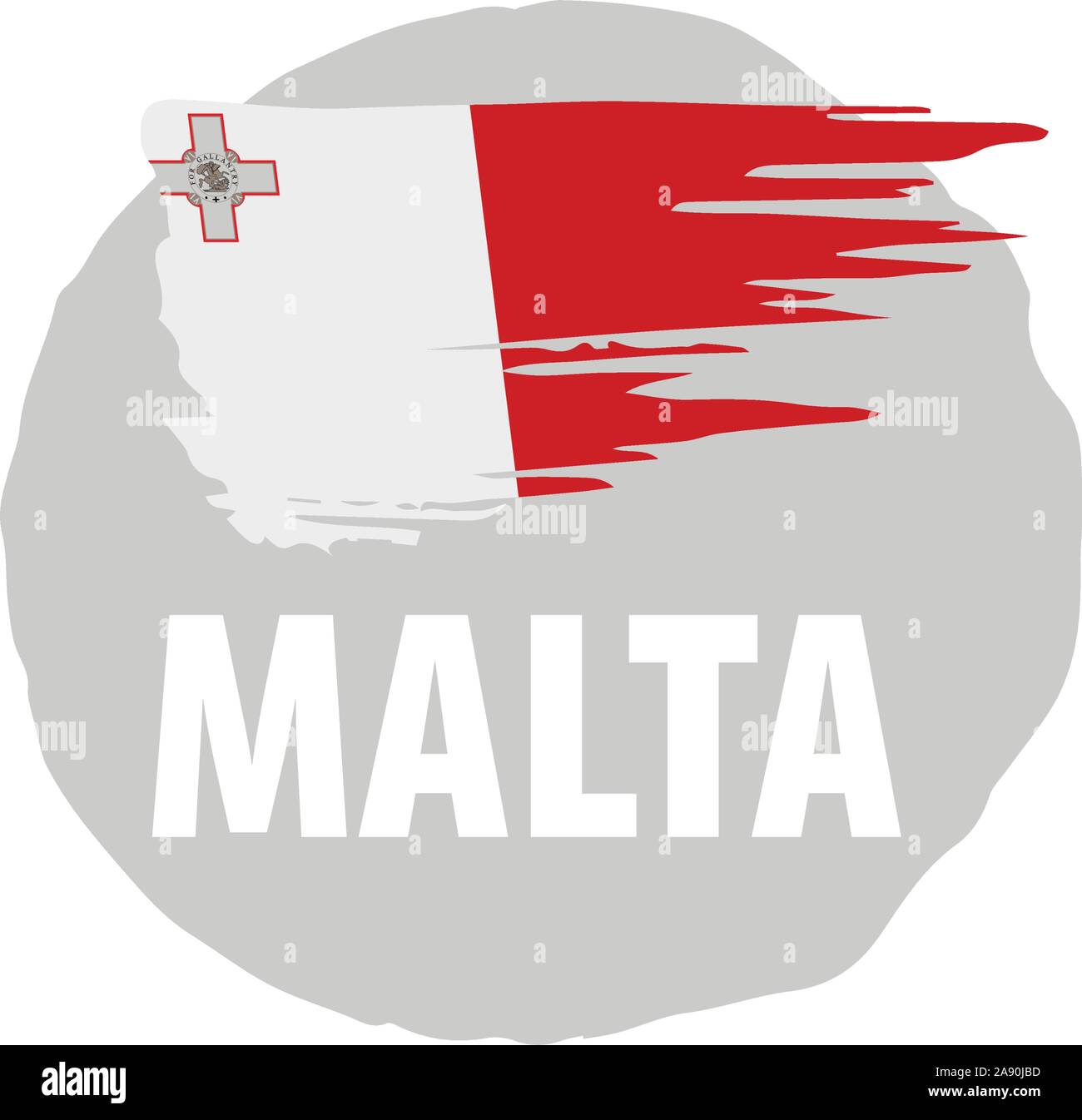 Malta flag, vector illustration on a white background Stock Vector ...