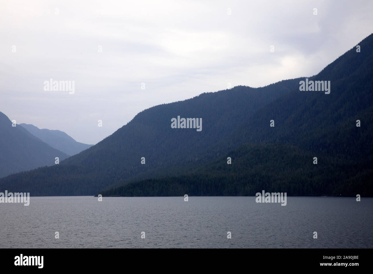 Inside Passage coastline landscape, Inside Passage, Alaska, USA Stock ...