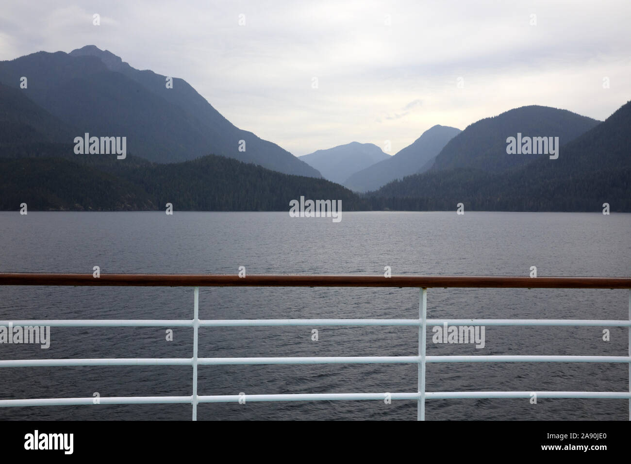 Inside Passage coastline landscape, Inside Passage, Alaska, USA Stock ...