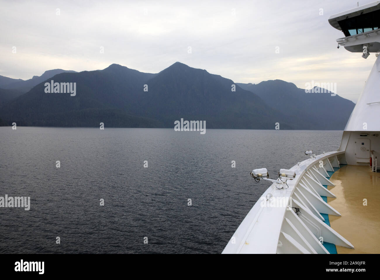 Inside Passage coastline landscape, Inside Passage, Alaska, USA Stock ...