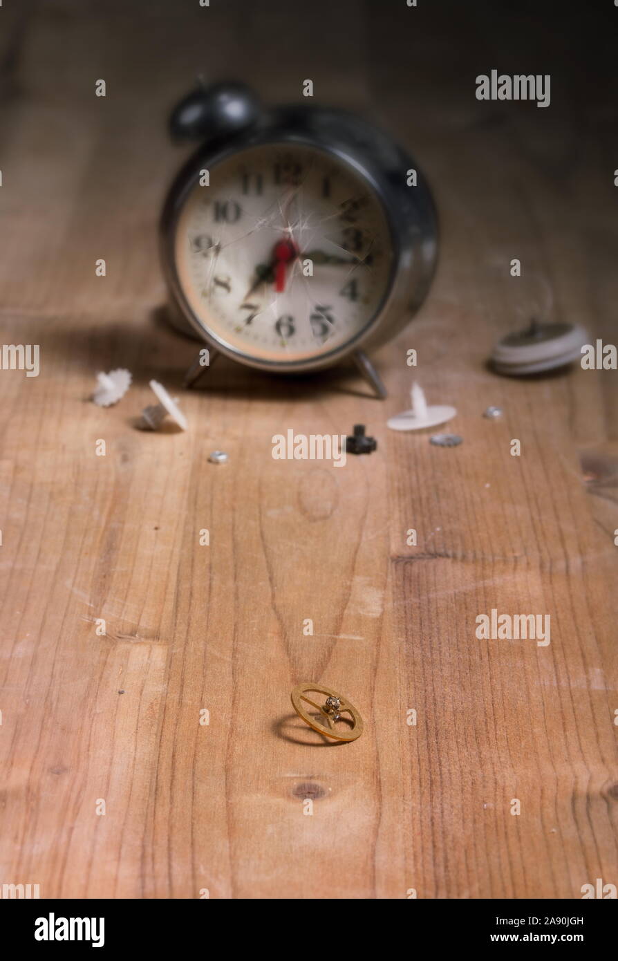 Old Broken Alarm Stock Photo - Alamy