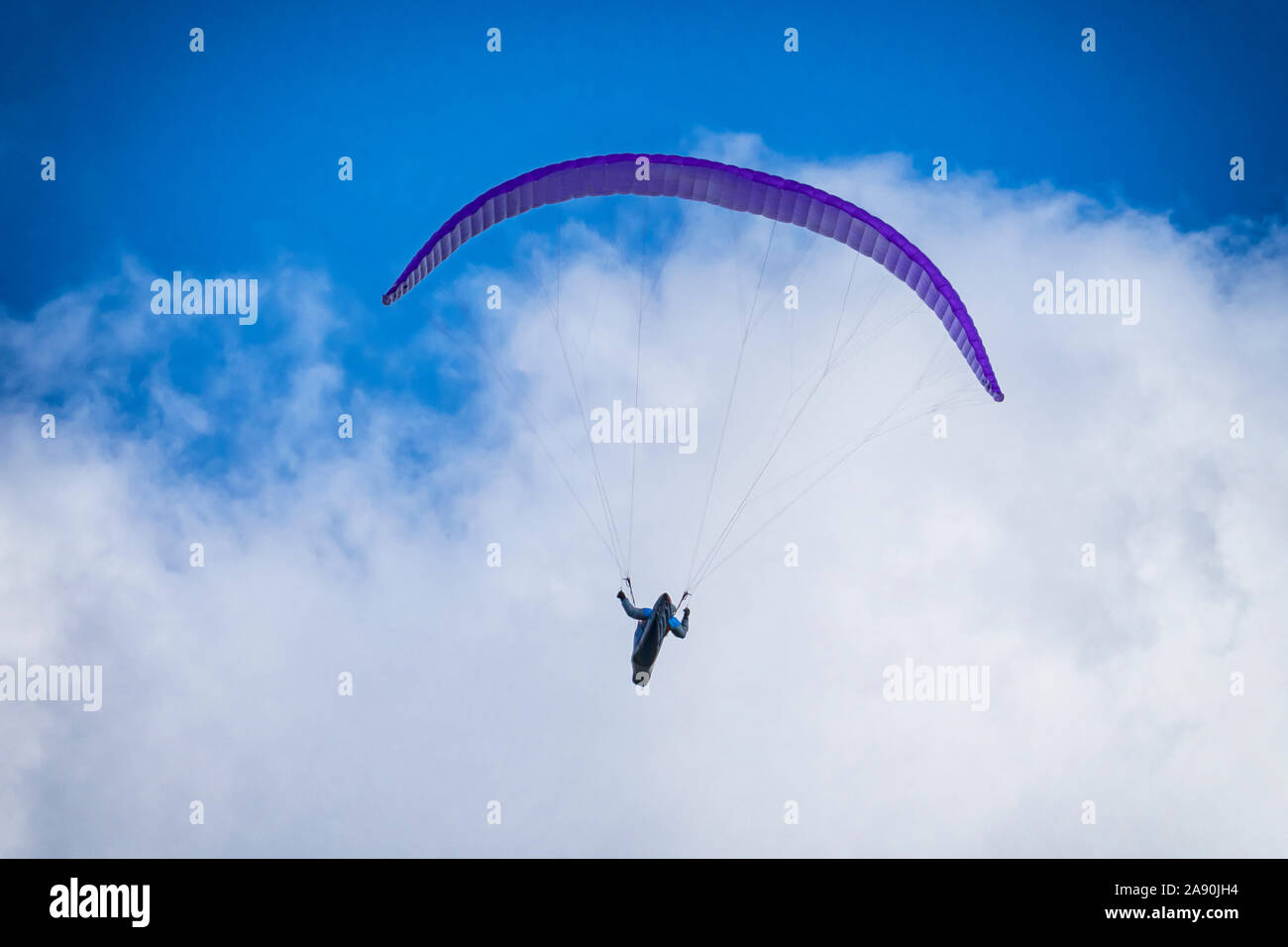 Two people flying paraglider extreme hi-res stock photography and ...