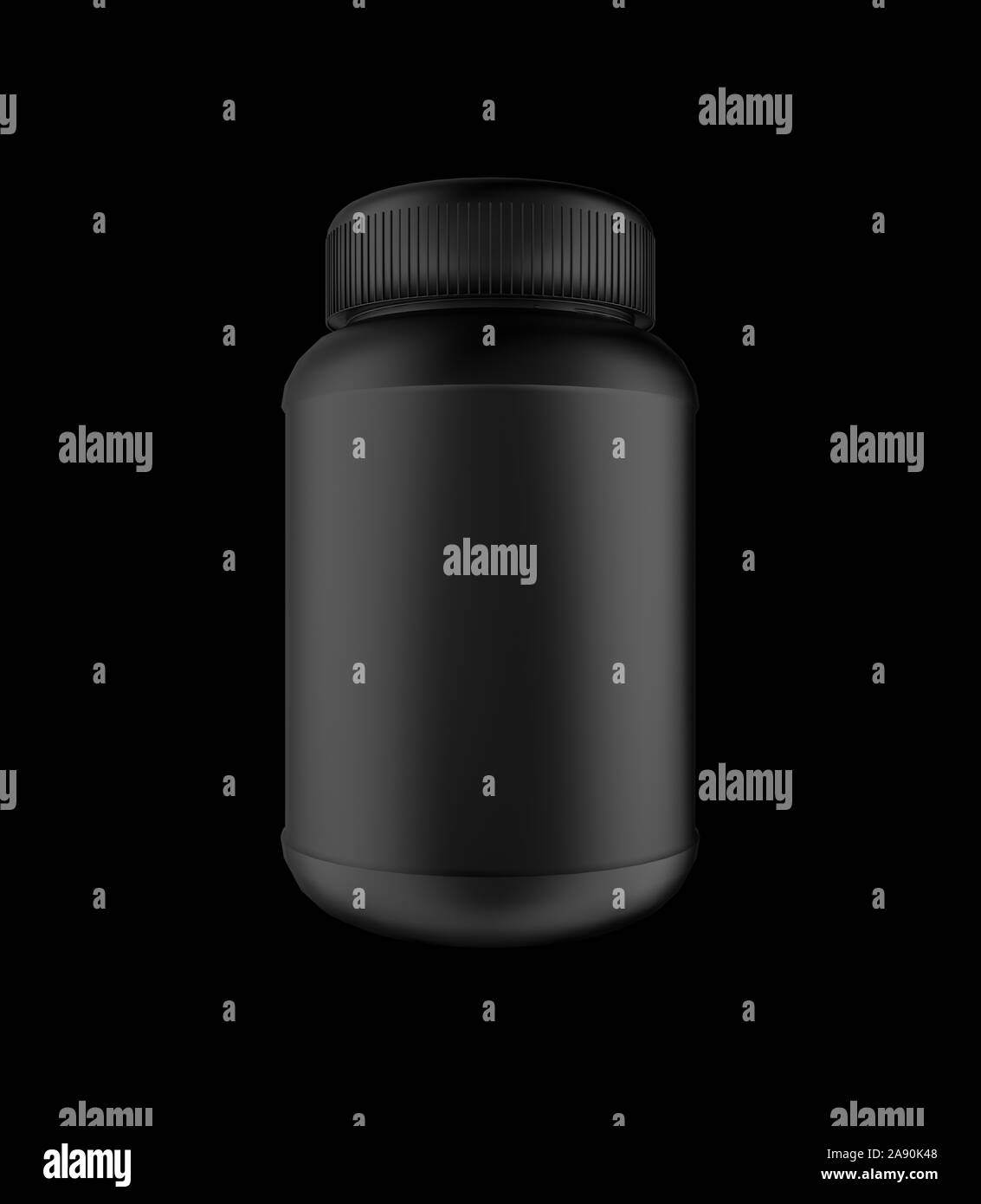 Pill Bottle Black 3D Rendering Stock Photo - Alamy