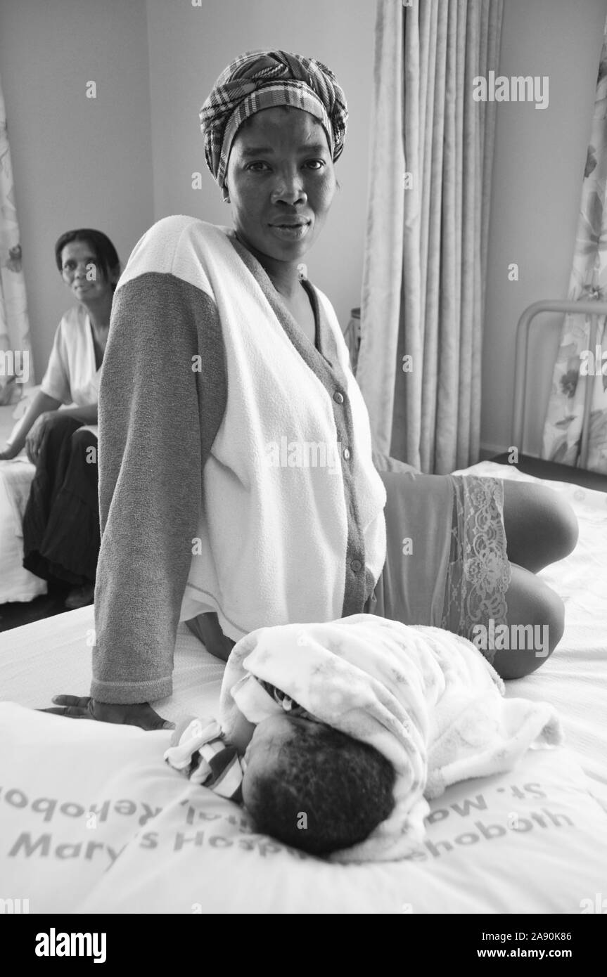 Namibia: A women patient with her fresh born baby in Rehoboth Hospital ...