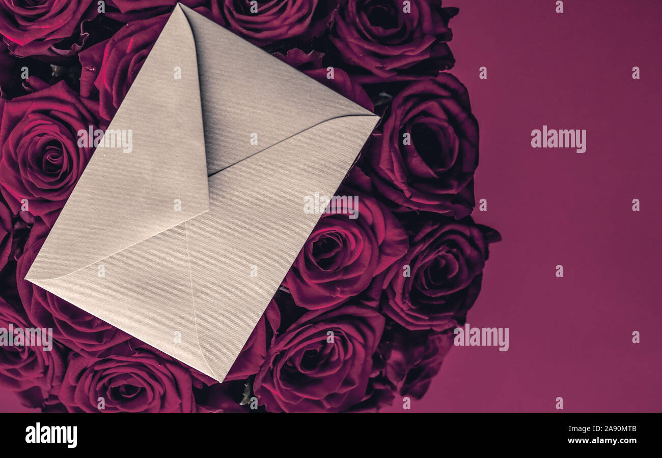 Holidays gift, floral present and happy relationship concept - Love ...