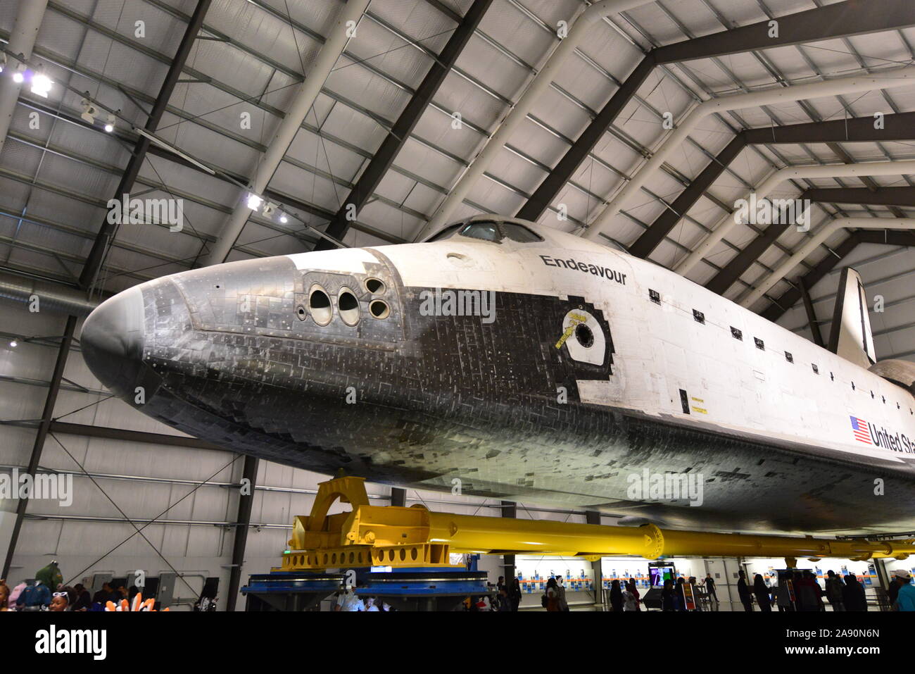 Space shuttle Endeavour in Los Angeles Stock Photo - Alamy