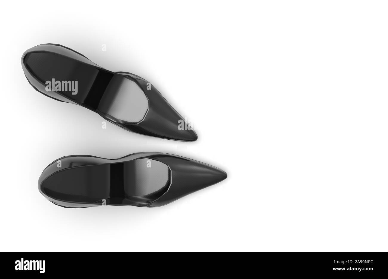 Black Woman Shoes 3D Rendering Stock Photo - Alamy