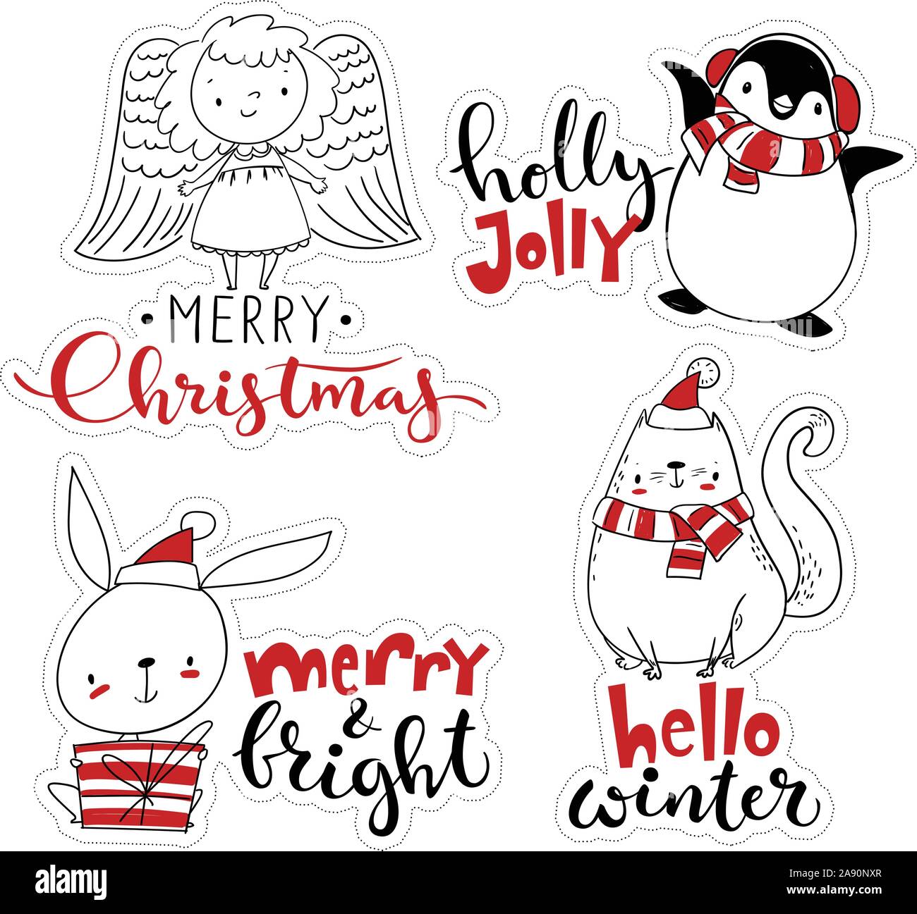 Hello december art cute Cut Out Stock Images & Pictures - Alamy