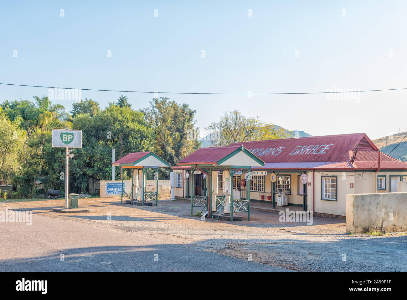 PILGRIMS REST, SOUTH AFRICA - MAY 21, 2019: A street scene, with an ...