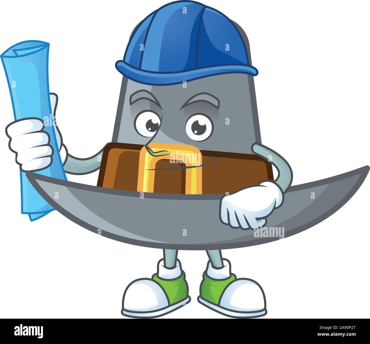 Pilgrim hat in the cartoon character architect Stock Vector Image & Art ...