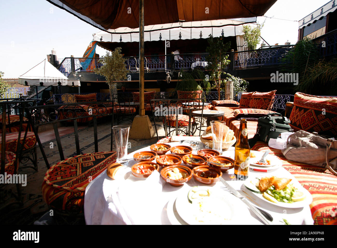 Restaurant. Marrakech. Marrakesh, Morocco, North Africa, Africa Stock ...