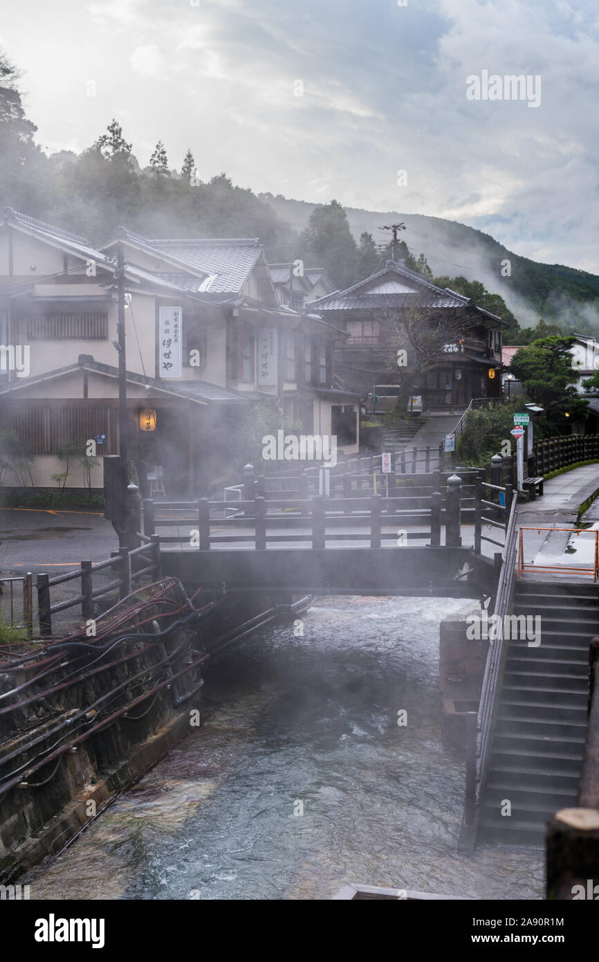 Natural hot spring in Japan Stock Photo - Alamy