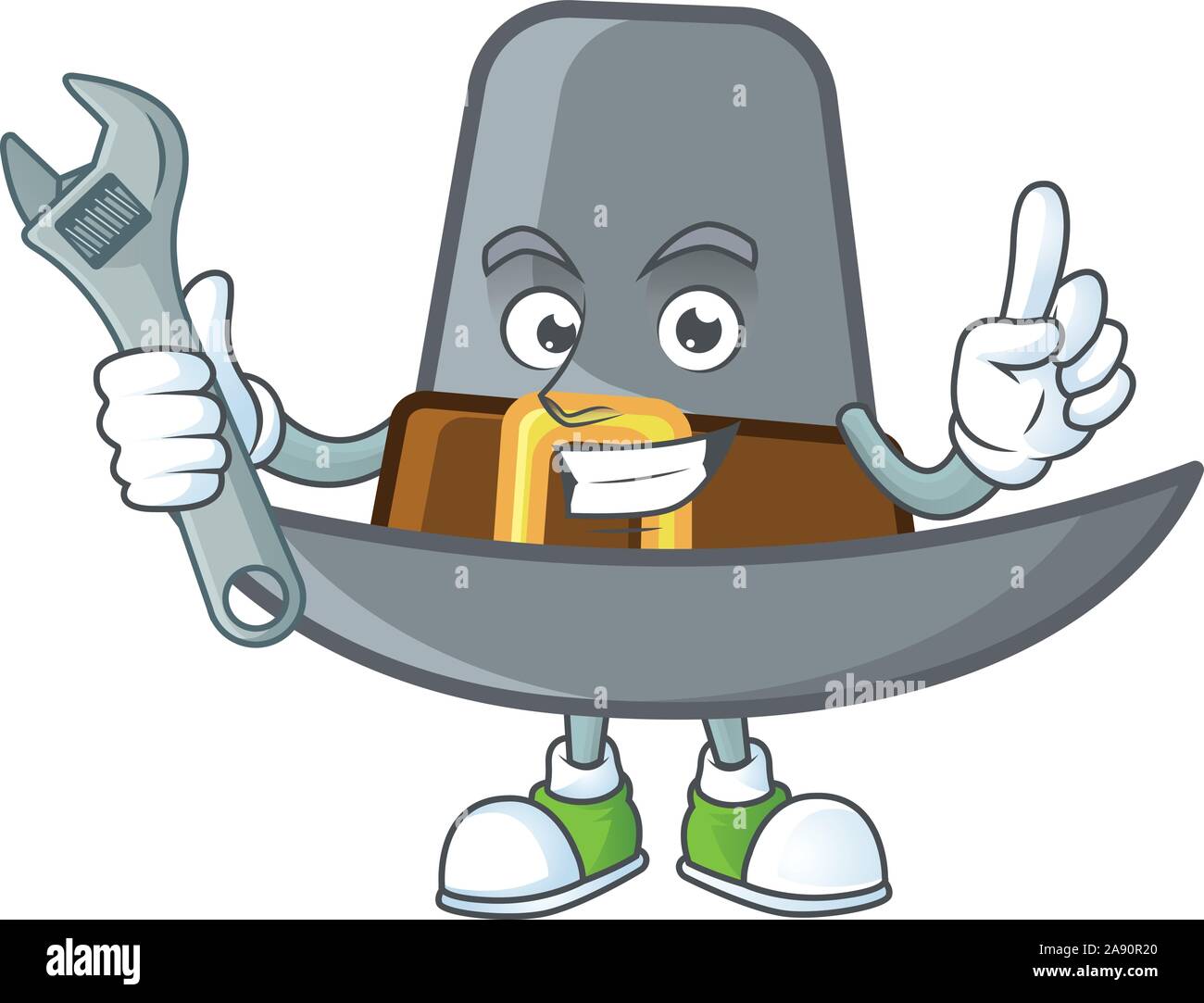 Pilgrim hat with buckle in character mechanic Stock Vector Image & Art ...