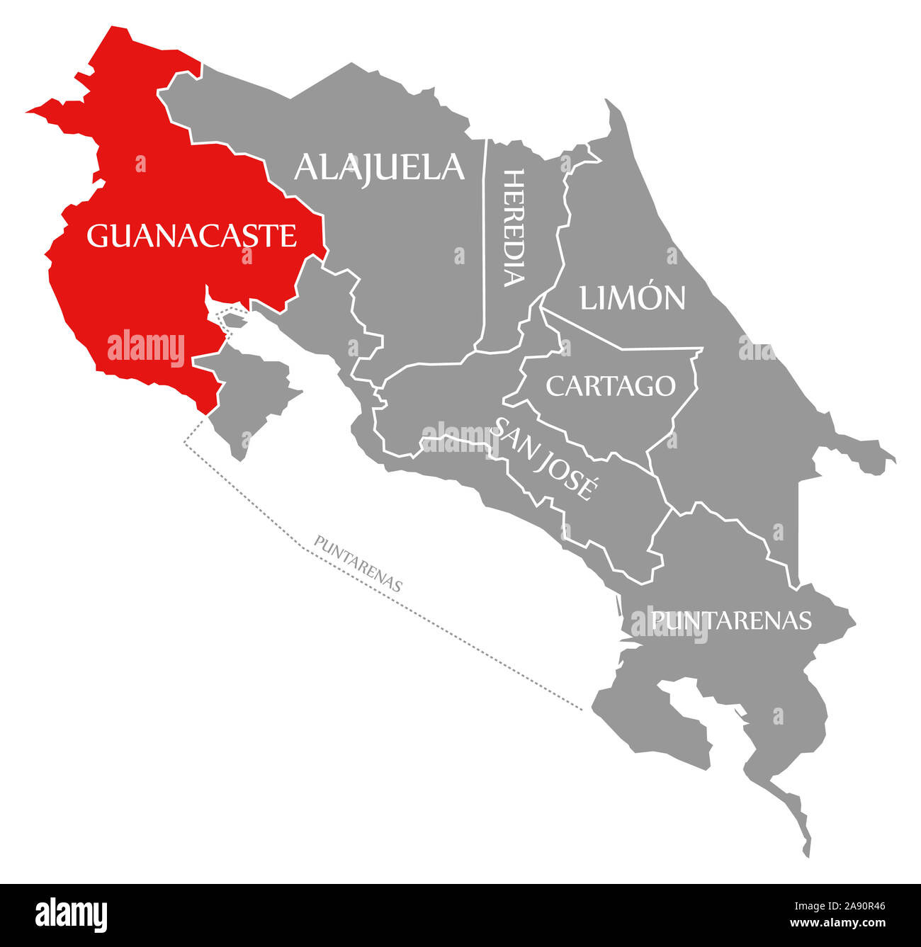 Guanacaste Costa Rica Map