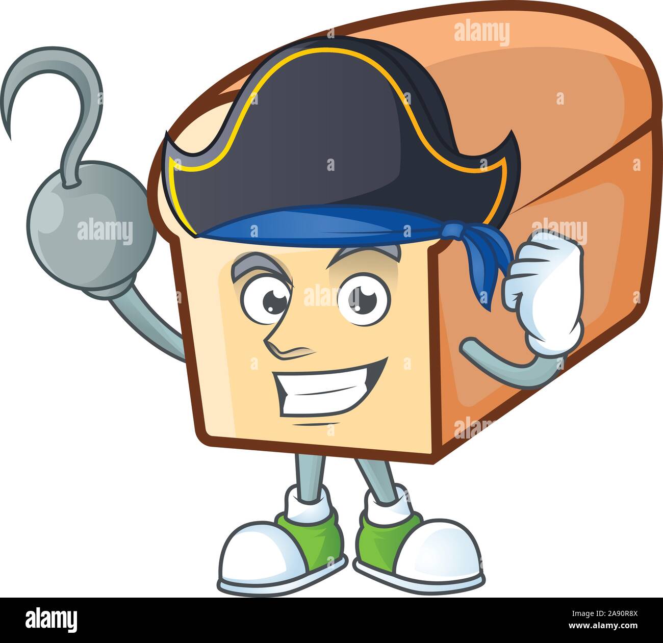 White bread of cartoon with pirate mascot Stock Vector Image & Art - Alamy