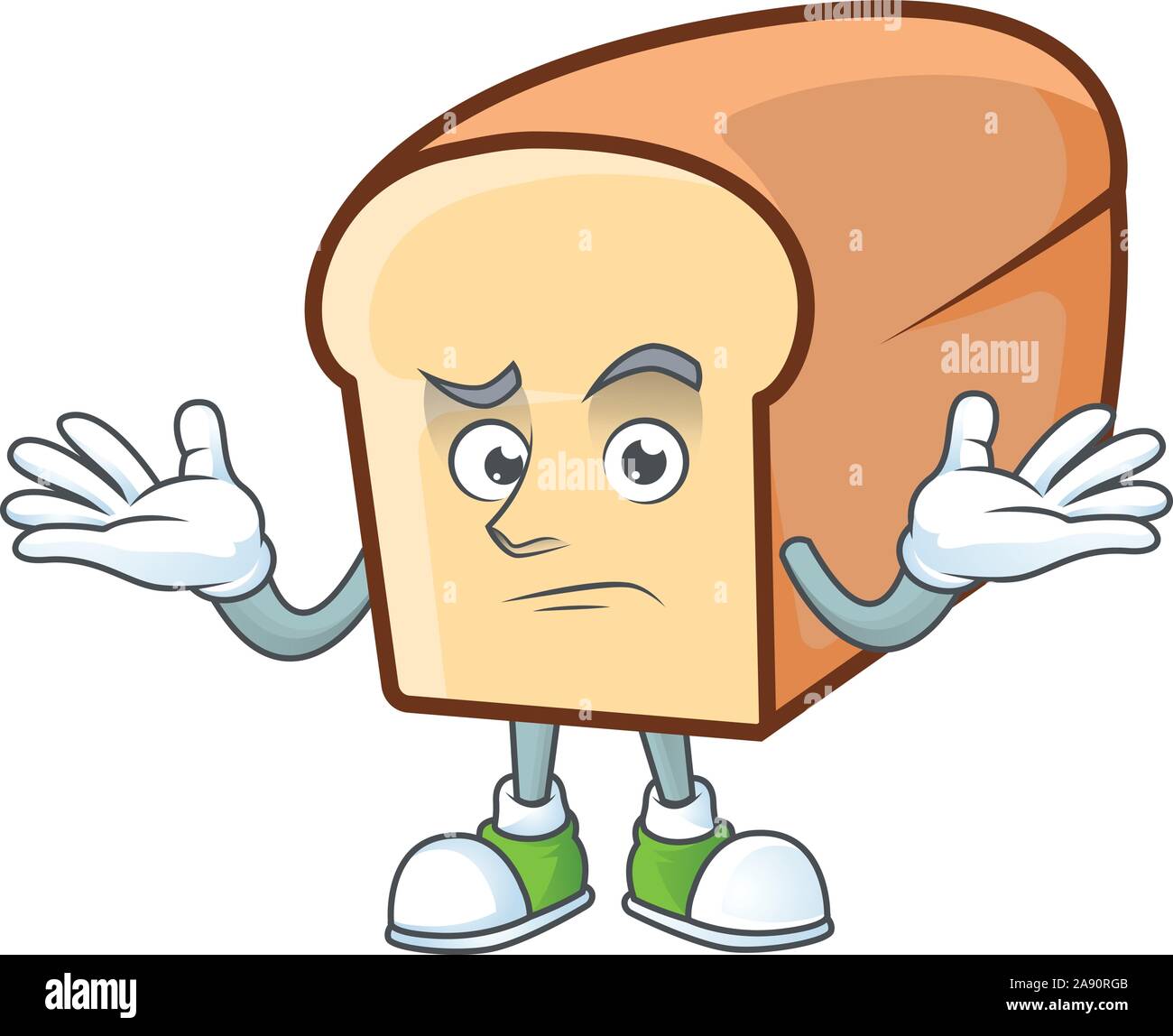 White bread with grinning cartoon character shape Stock Vector Image ...