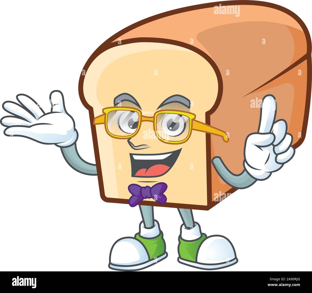 White bread with geek cartoon character shape Stock Vector Image & Art ...