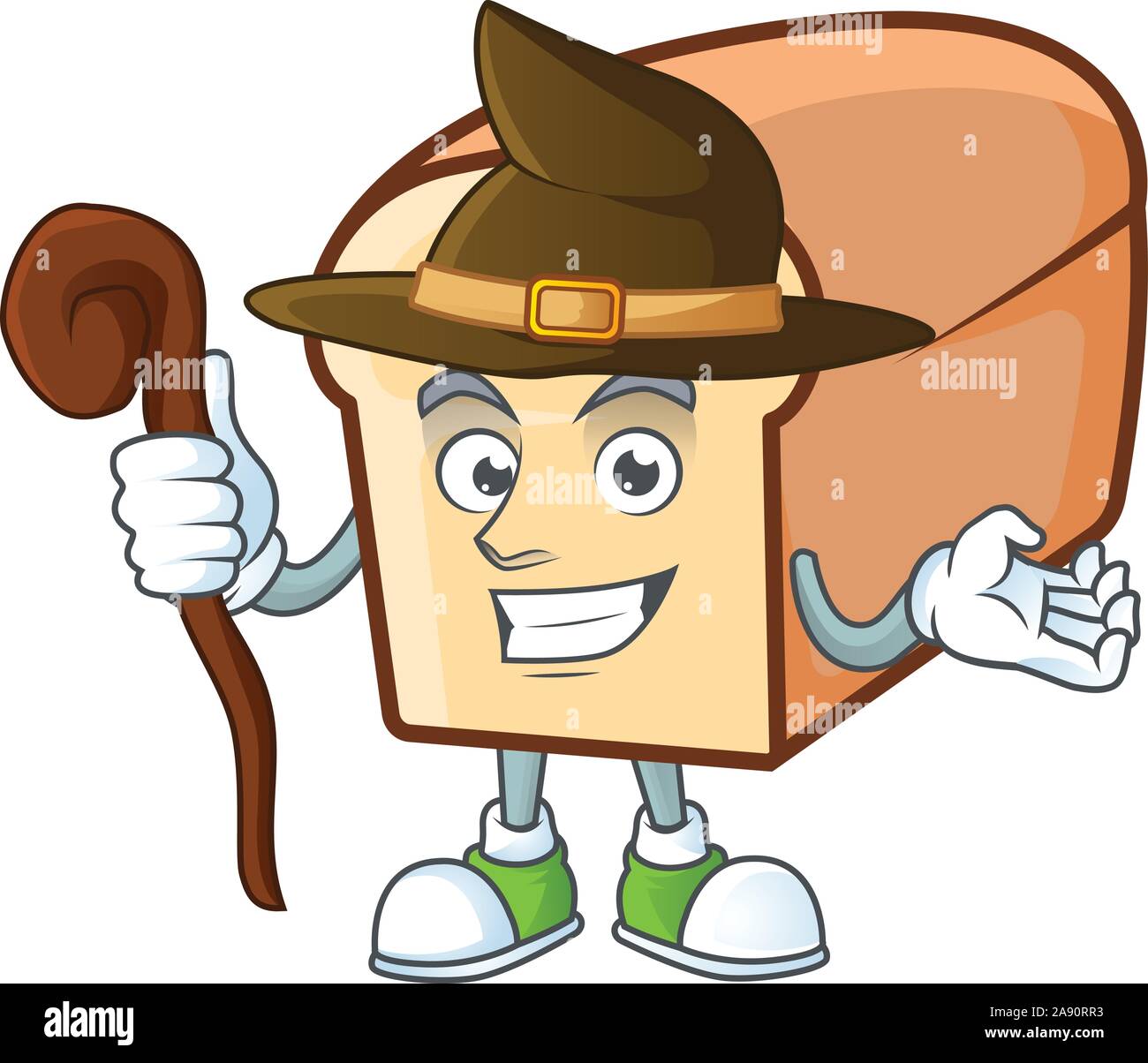 Cartoon of white bread in character witch Stock Vector Image & Art - Alamy