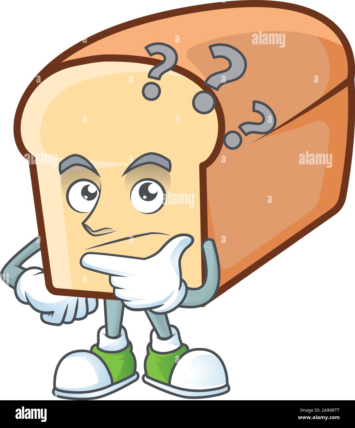 Cartoon of white bread in character thinking Stock Vector Image & Art ...