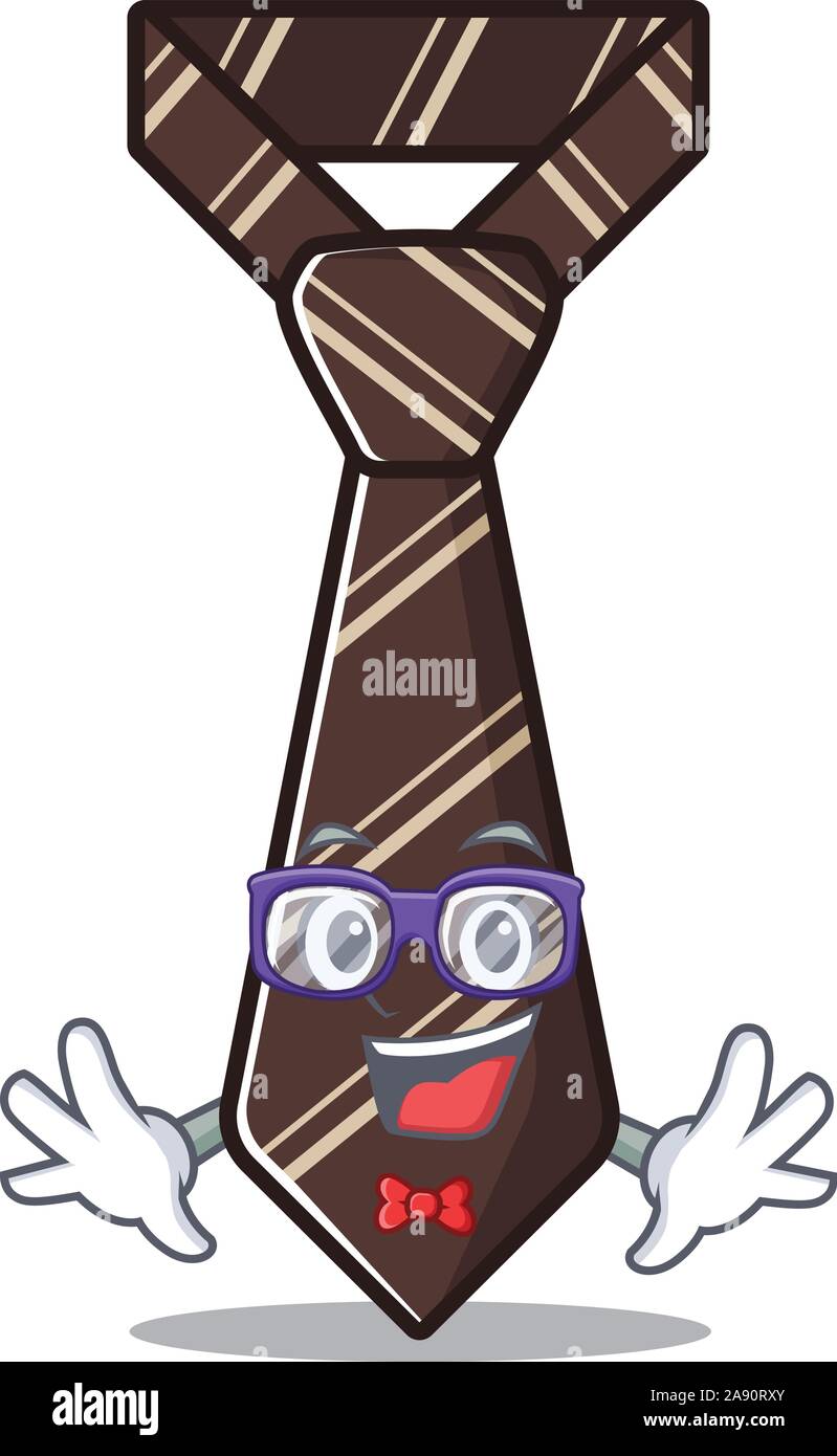 tie isolated geek with on the cartoon Stock Vector Image & Art - Alamy