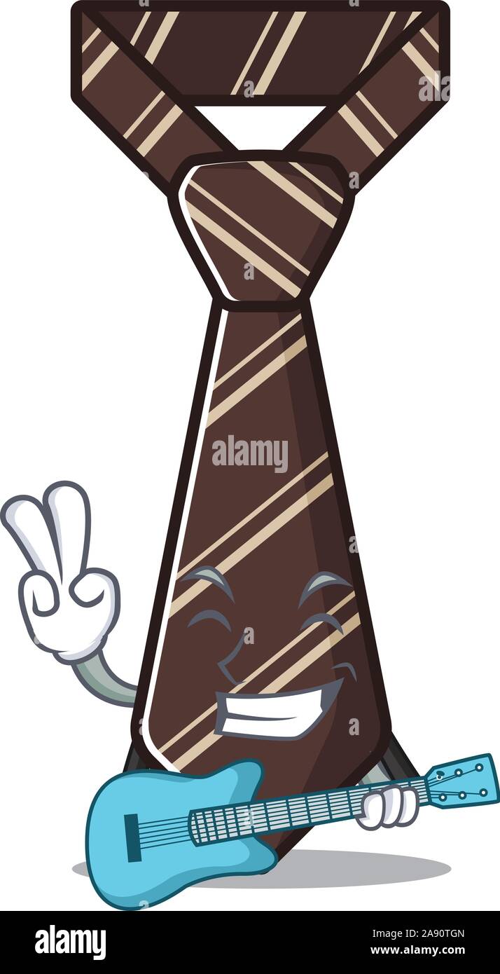 tie with the on mascot shape with guitar Stock Vector Image & Art - Alamy