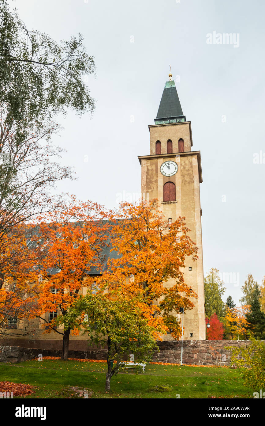 Kuusankoski church at beautiful autumn day, Finland Stock Photo - Alamy