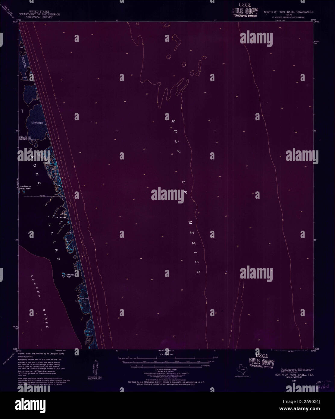 Map of port isabel hi-res stock photography and images - Alamy