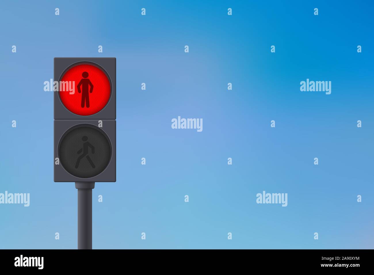 Stop sign on pedestrian Stock Vector Images - Alamy