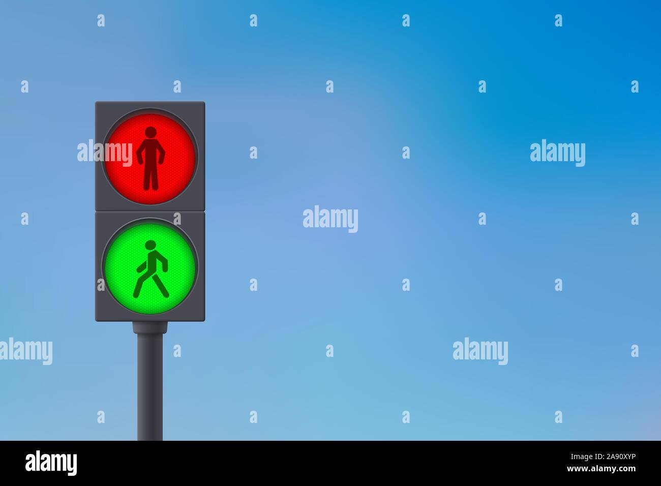 Pedestrian Traffic Light. Sky background Stock Vector Image & Art - Alamy