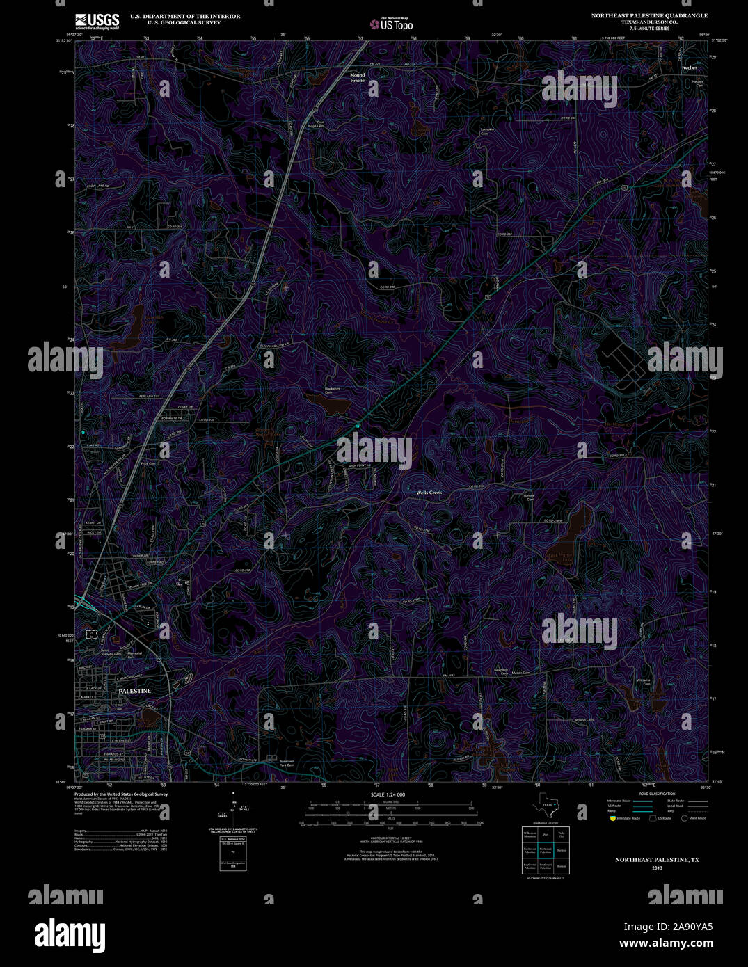 Map of palestine texas hi-res stock photography and images - Alamy
