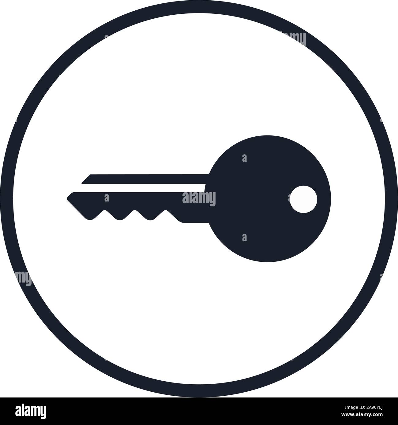 Key symbol isolated on white background. Illustration icon vector Stock ...