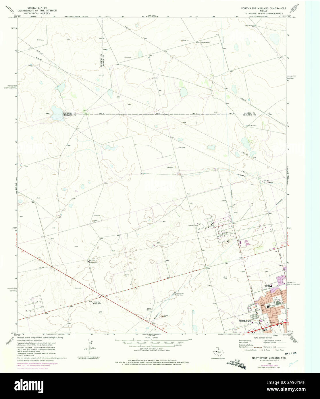 Map of midland texas hi-res stock photography and images - Alamy