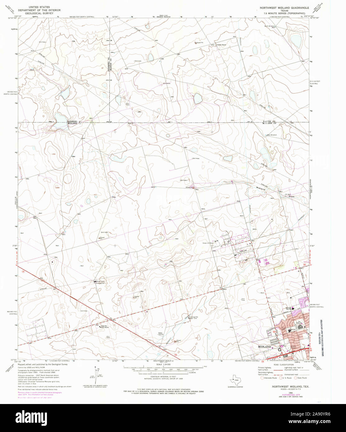 Midland texas map hi-res stock photography and images - Alamy