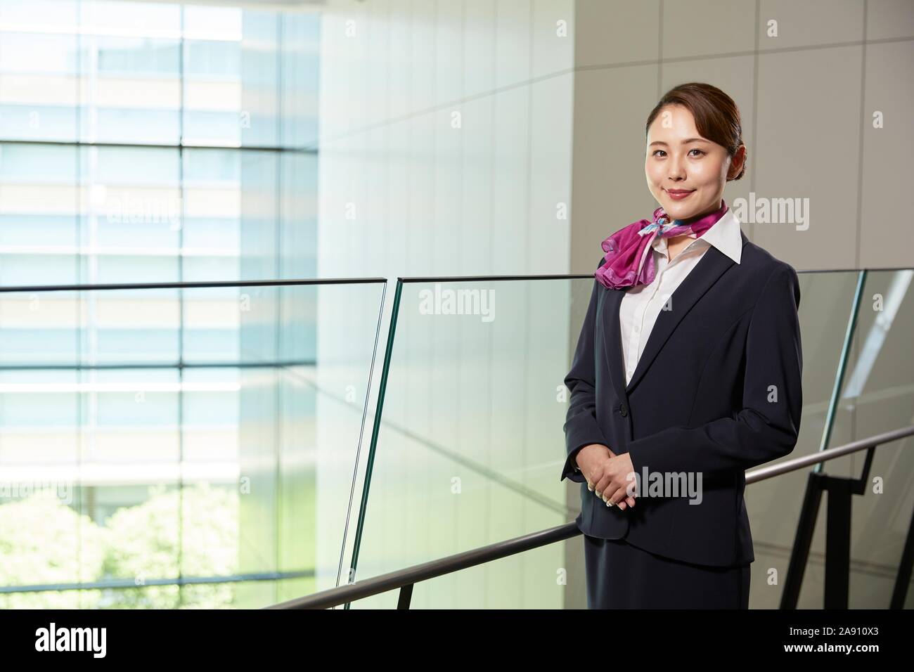 Japanese Flight Attendant Stock Photo - Alamy