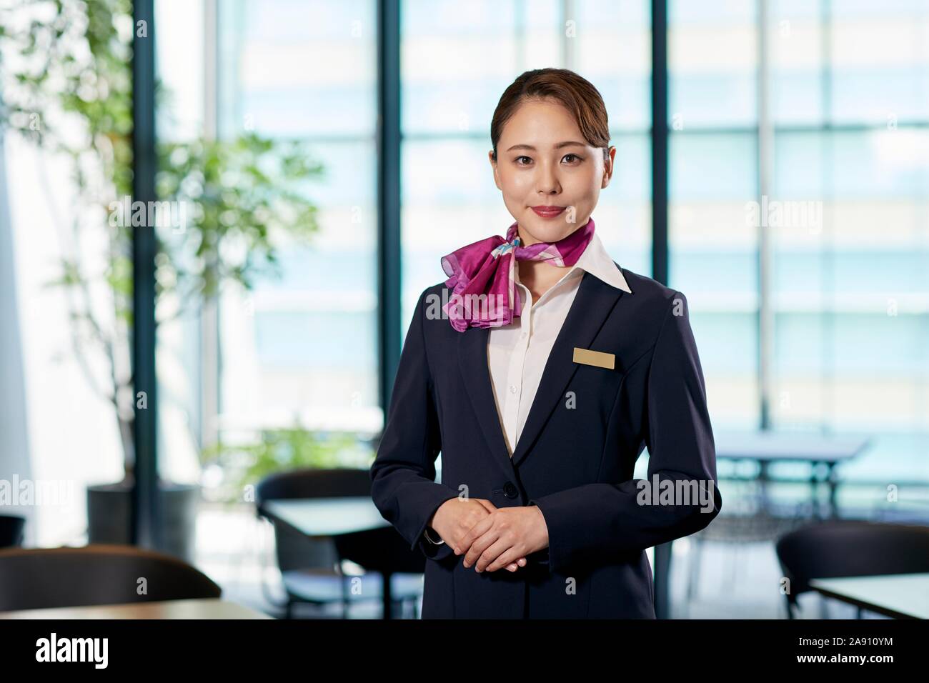 Japanese Flight Attendant Stock Photo - Alamy