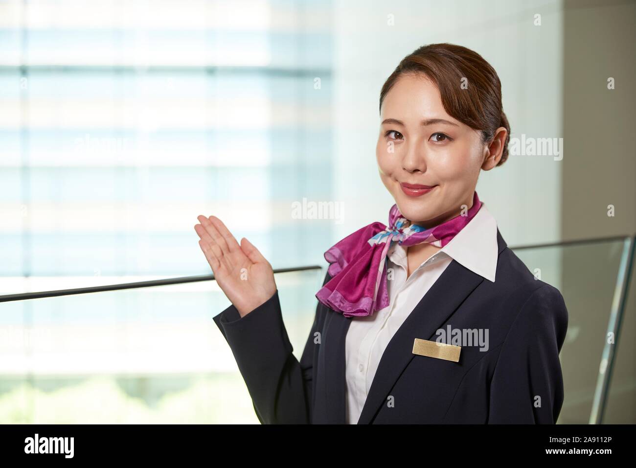 Japanese Flight Attendant Stock Photo - Alamy