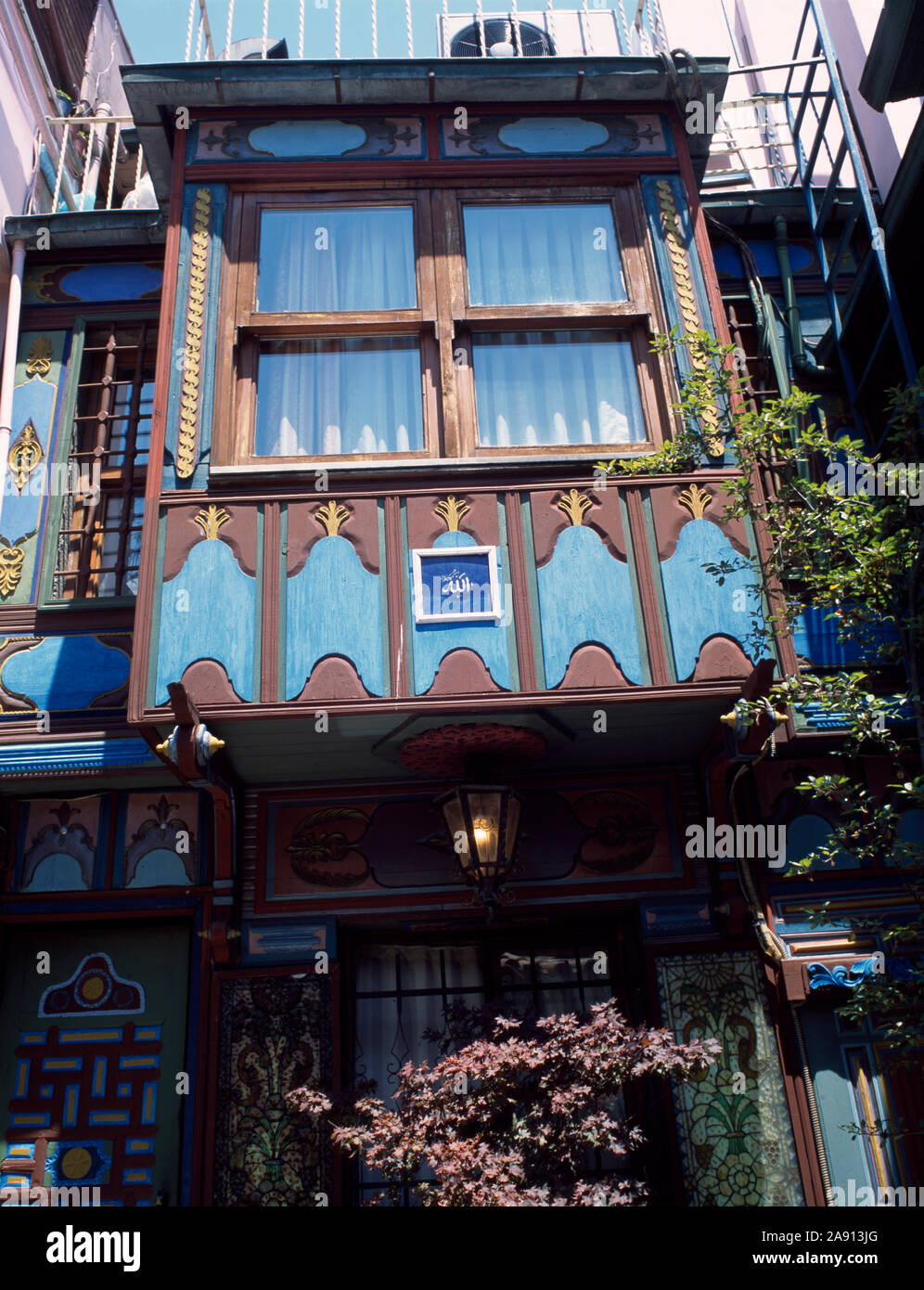 Exteriors of old homes in Istanbul Turkey Stock Photo - Alamy