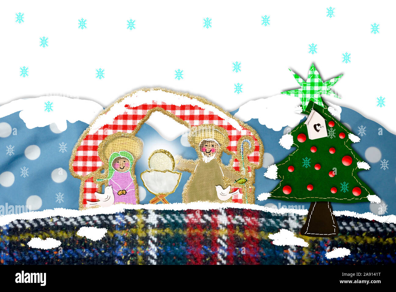 Christmas Nativity Scene greeting card. Children's crafts, handmade ...