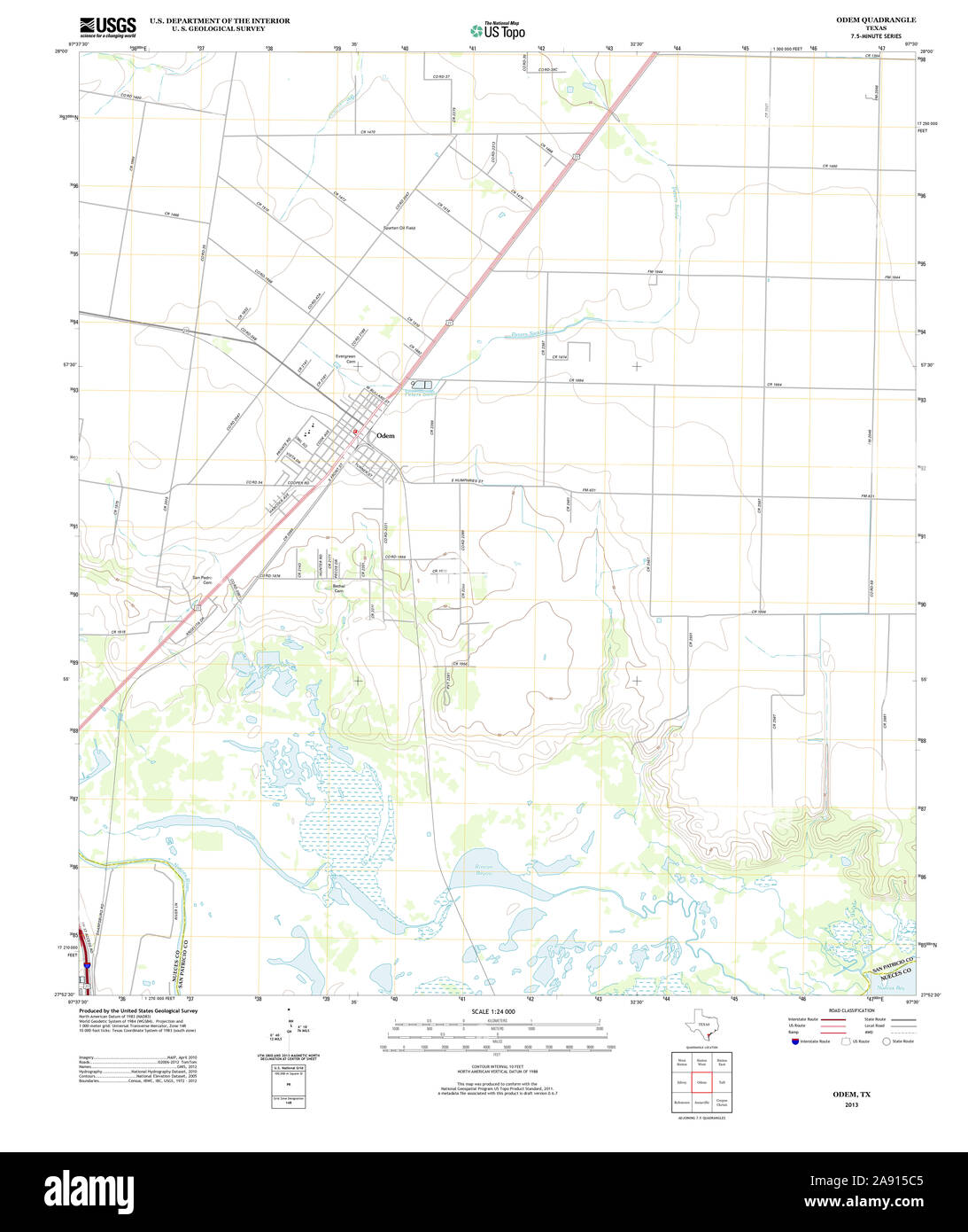 Map of odem texas hi-res stock photography and images - Alamy