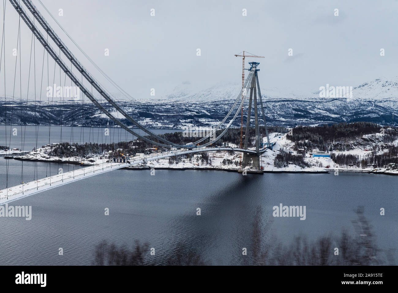 View of suspension bridge Stock Photo - Alamy