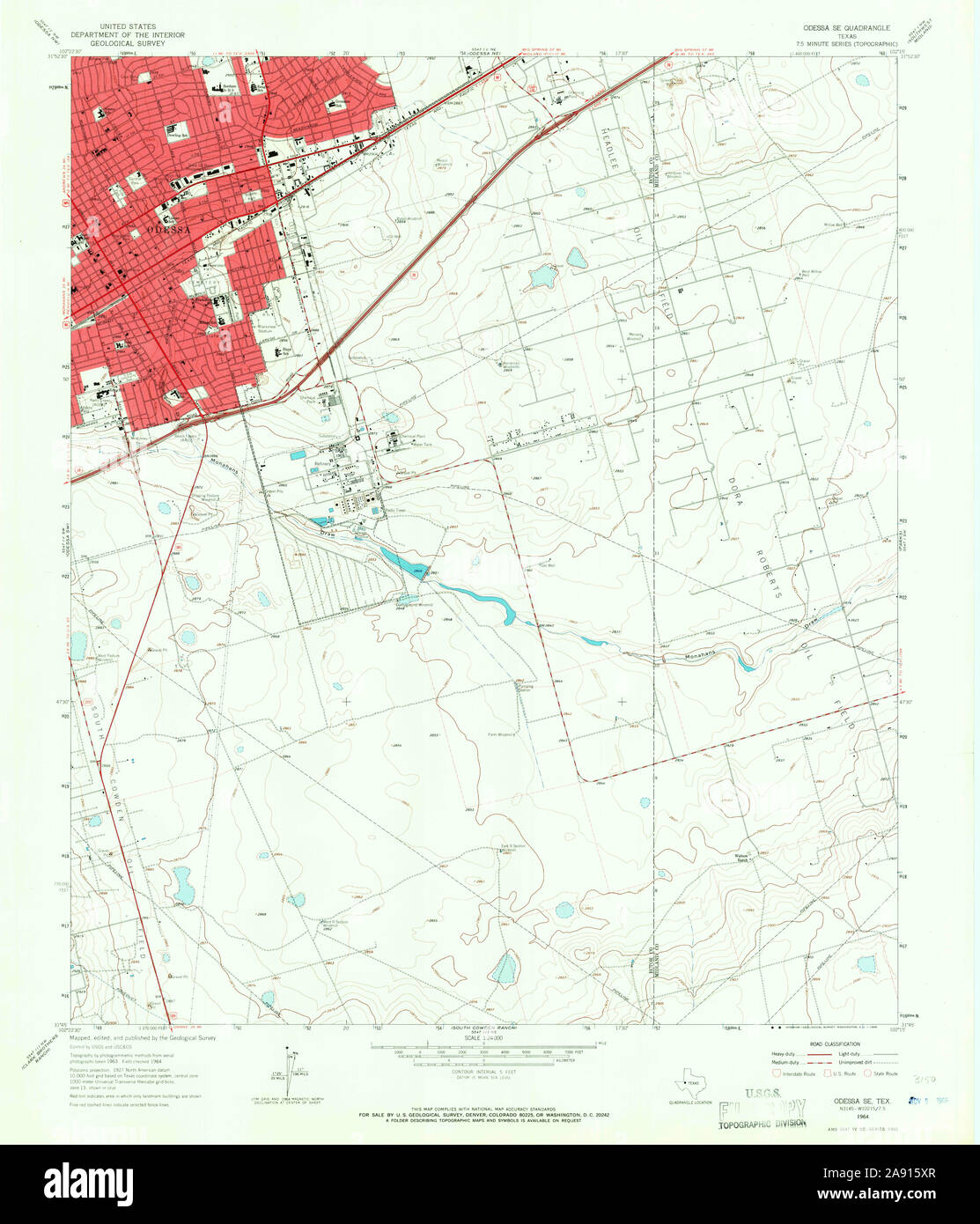 Map of odessa texas hi-res stock photography and images - Alamy