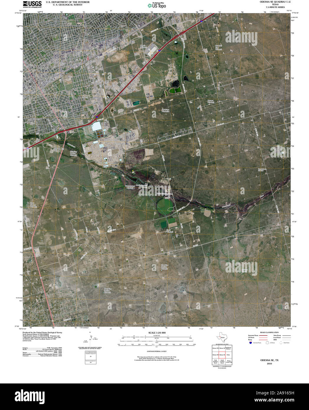 Map of odessa texas hi-res stock photography and images - Alamy