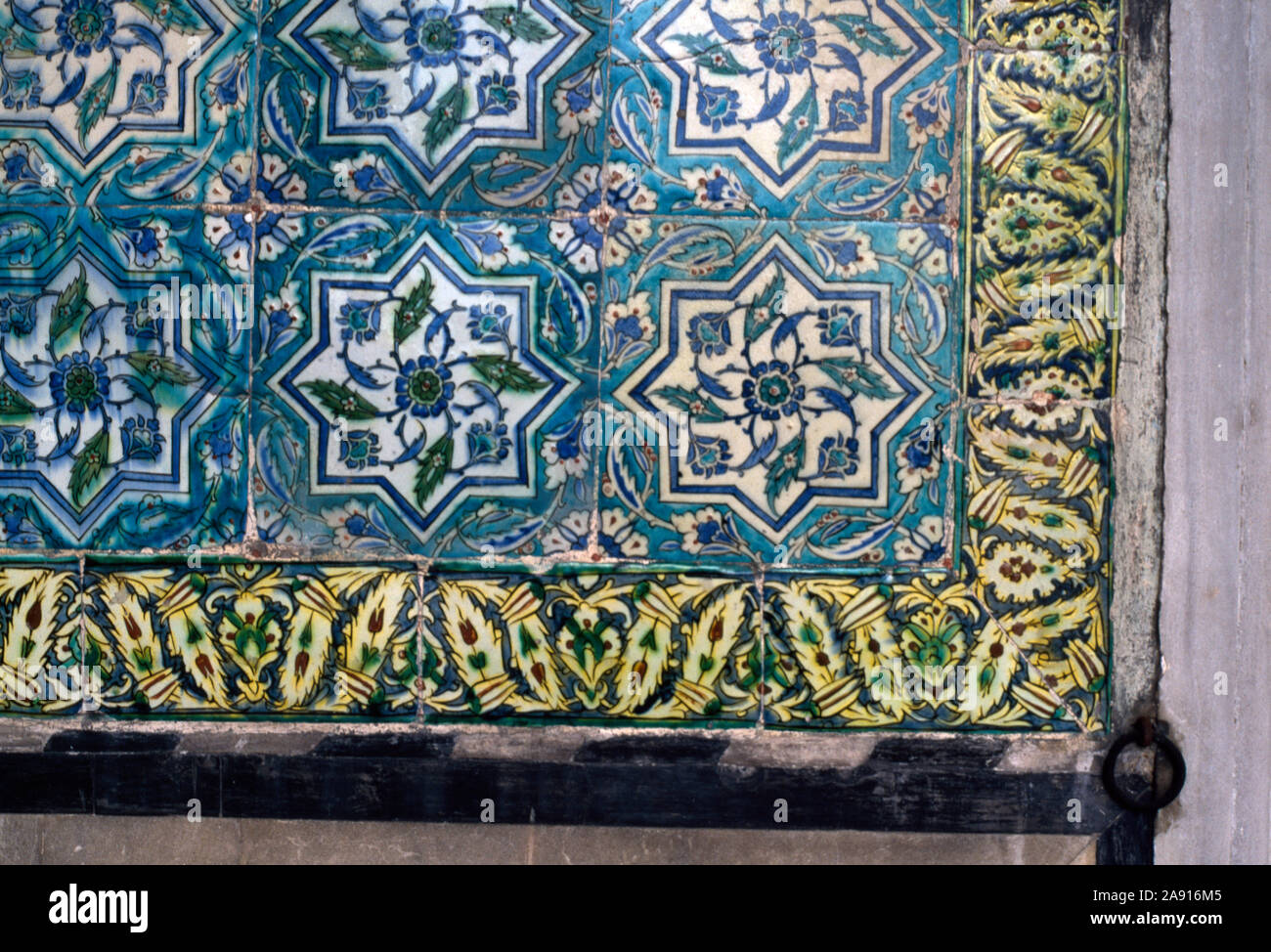 Turkish or morrocan tiles set into wall Stock Photo - Alamy