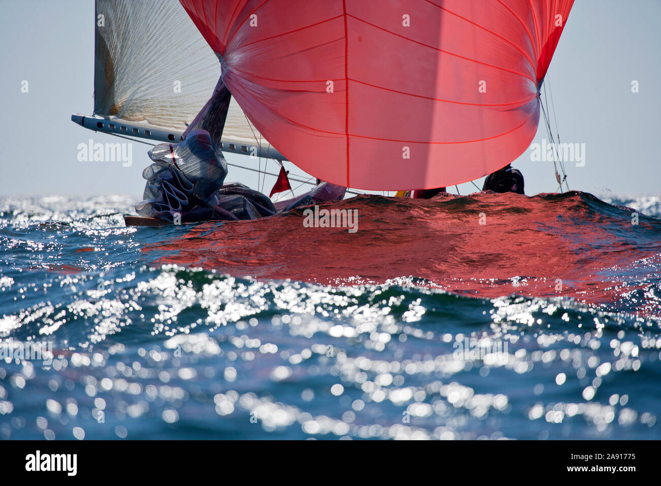 Sailing boat on sea Stock Photo - Alamy