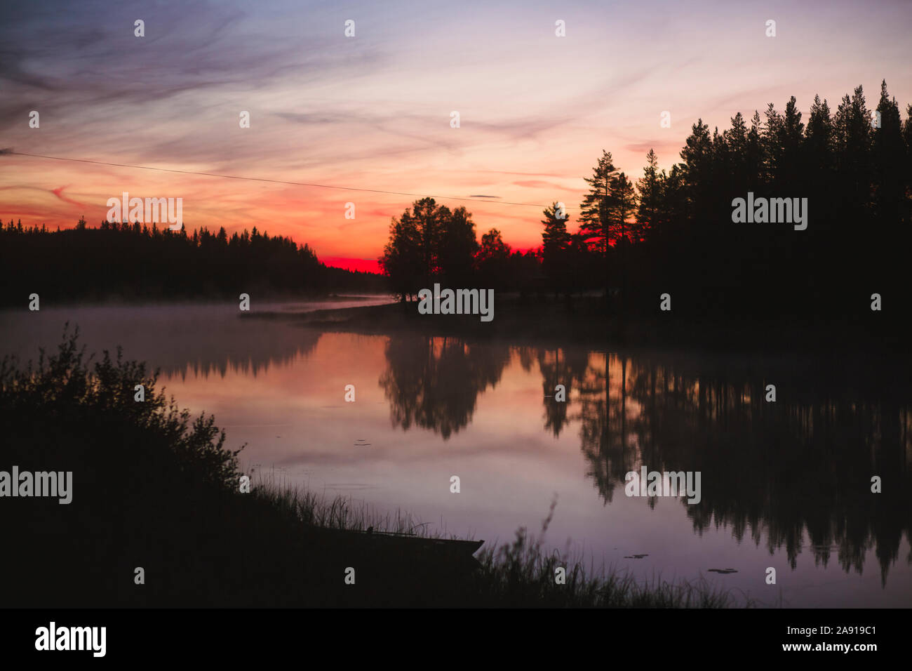River at sunset Stock Photo - Alamy