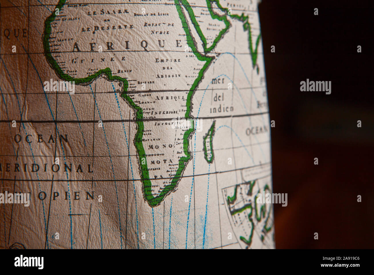 Map of Africa, close-up Stock Photo - Alamy