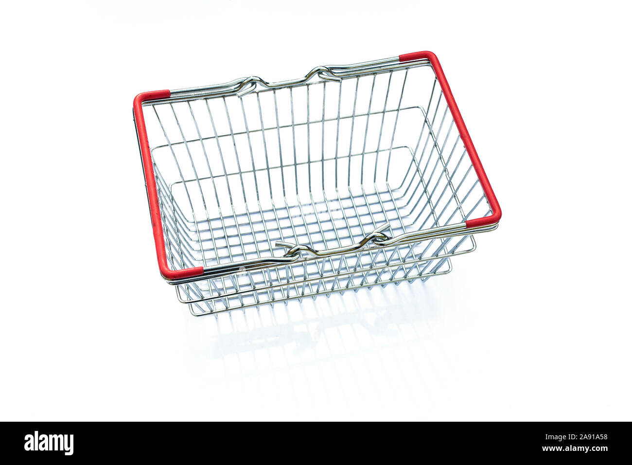 Shopping basket top view Cut Out Stock Images & Pictures - Alamy