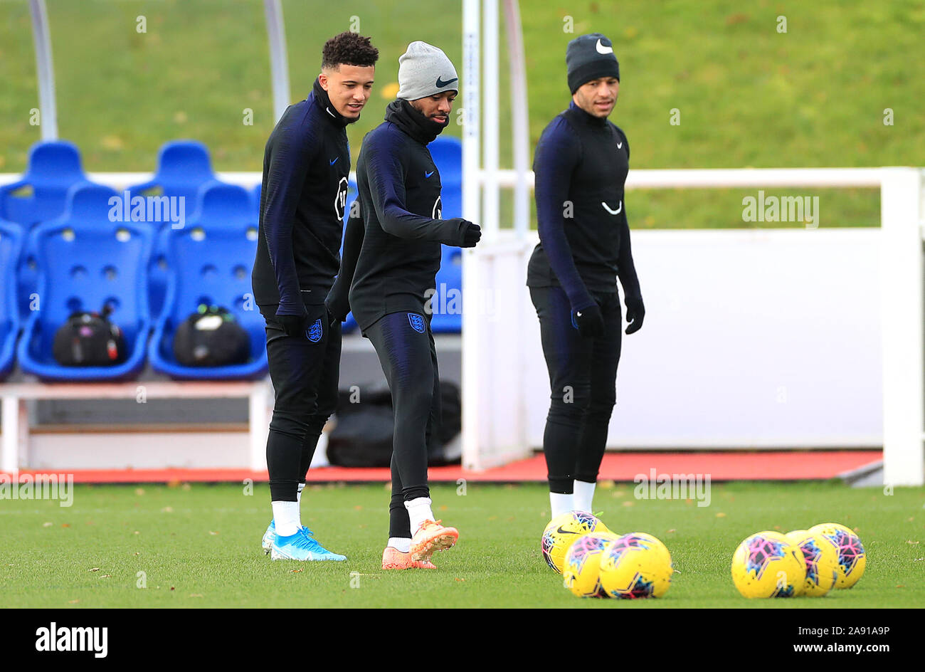 England's Jadon Sancho, Raheem Sterling and Alex Oxlade-Chamberlain ...