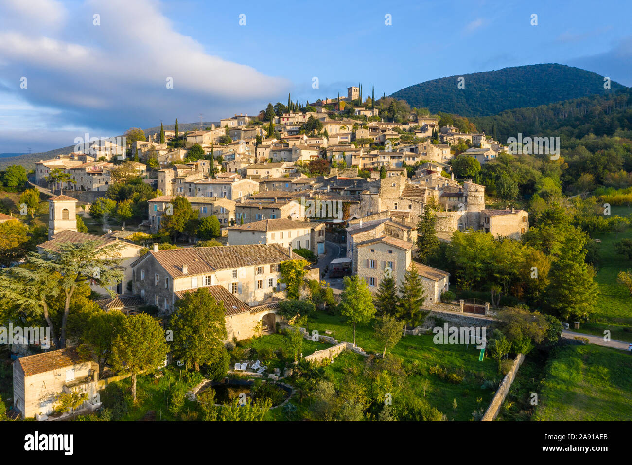 France, Drome, Mirmande, labelled Les Plus Beaux Villages de France (The Most beautiful Villages ...
