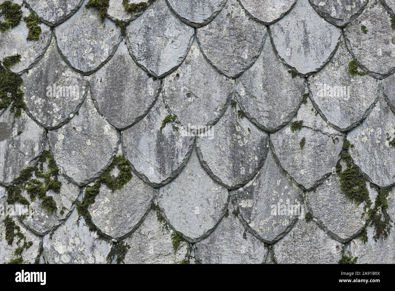 Traditional roof made of natural slate in Norway Stock Photo - Alamy
